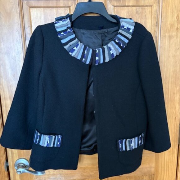 Boden | Jackets & Coats | Boden Wool Jacket With Fabric Trim | Poshmark
